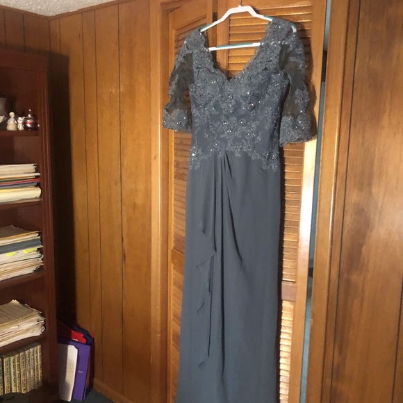 Montage by Mon Cheri | Dresses | Montage Smoke Gray Mob Gown | Poshmark
